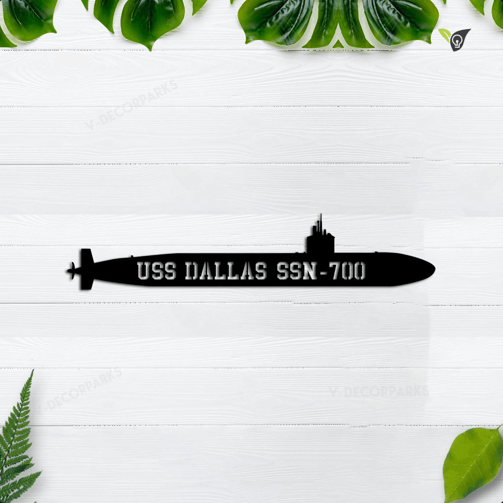 Personalized Submarine Uss Dallas Ssn-700 Metal Wall Art, Custom Us ...