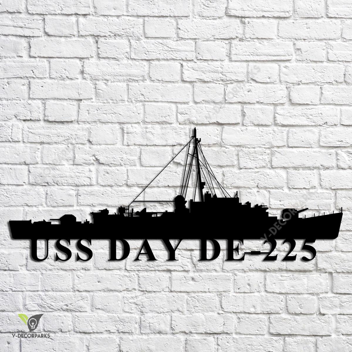Uss Day De-2256 Navy Ship Metal Art, Navy Ships Silhouette Metal Gift ...