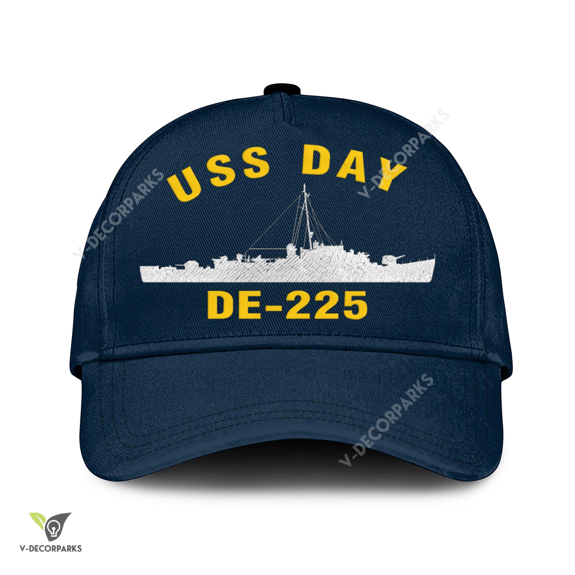 Uss Day De-225 Classic Baseball Cap Gift For Navy Veteran, Custom Print ...