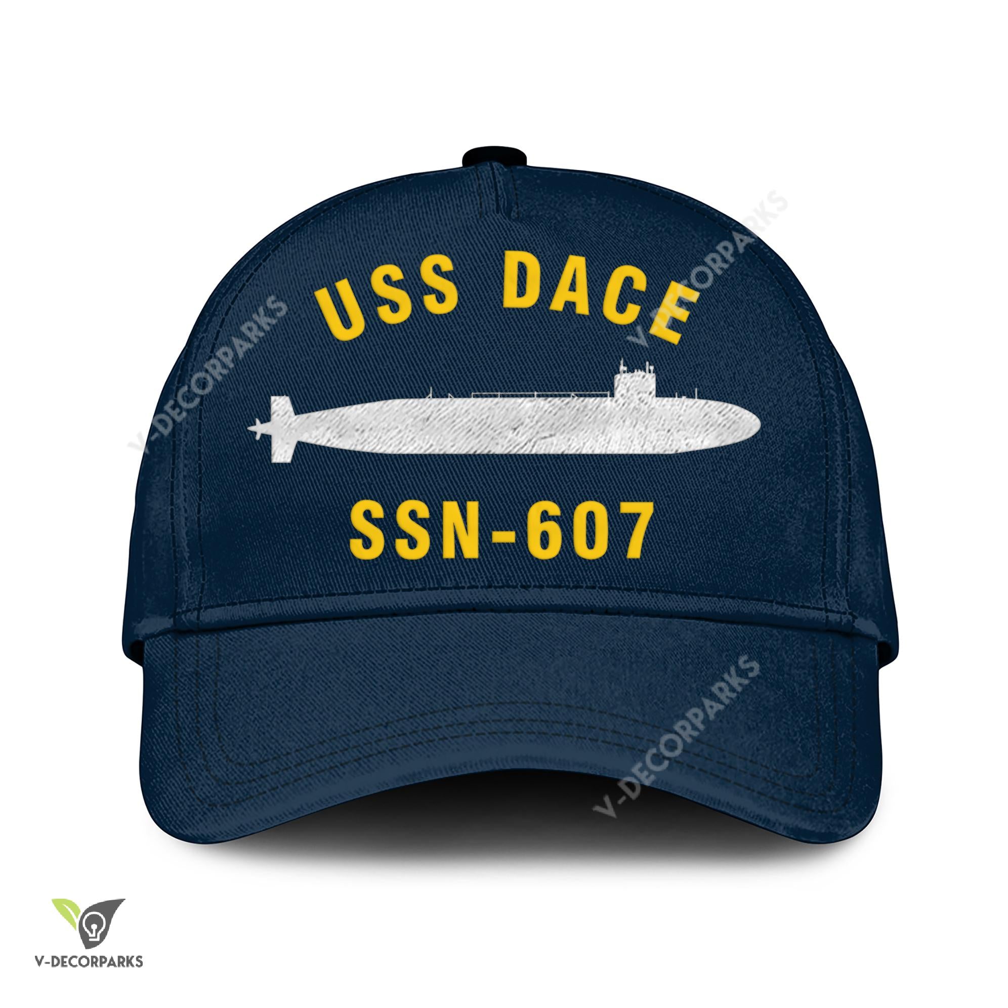 Uss Dace Ssn-607 Classic Baseball Cap Gift For Navy Veteran, Custom ...