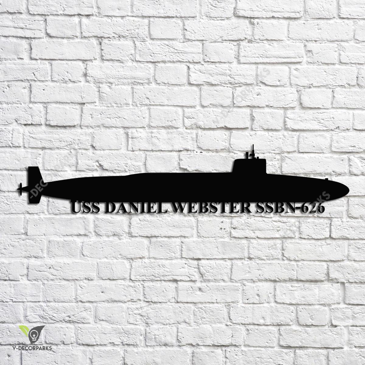Uss Daniel Webster Ssbn-626 Navy Ship Metal Art, Navy Ships Silhouette ...