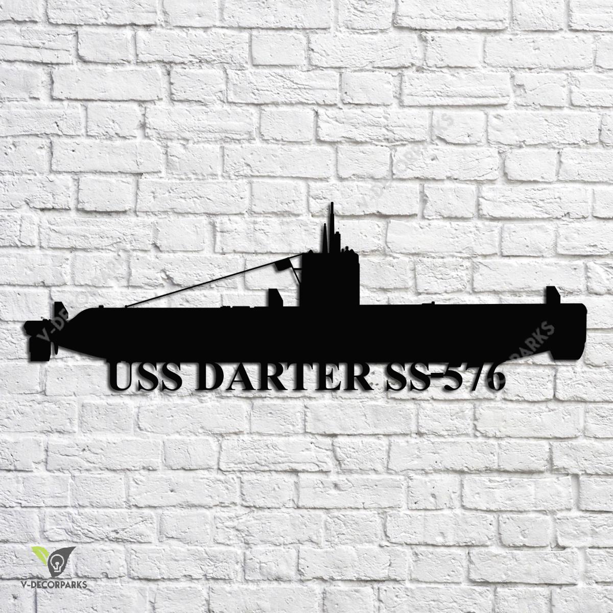 Uss Darter Ss-576 Navy Ship Metal Art, Navy Ships Silhouette Metal Gift ...