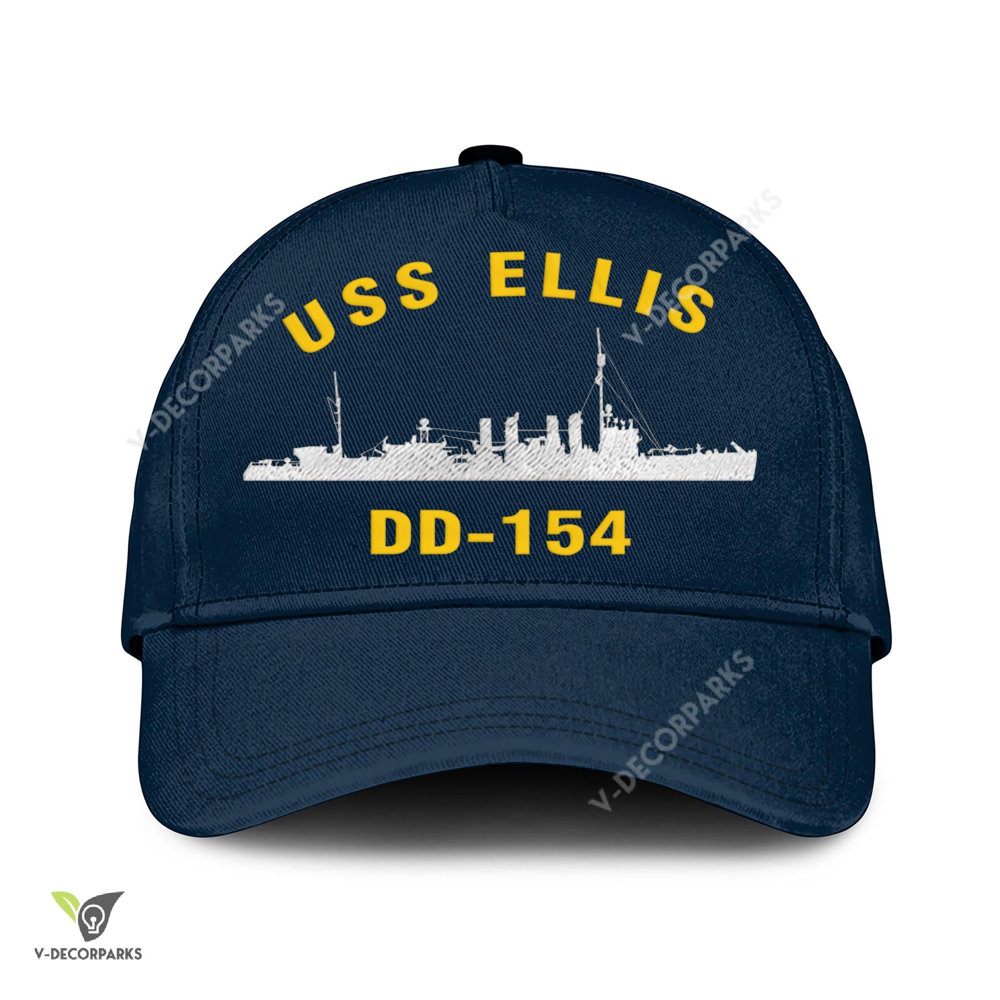 Uss Ellis Dd-154 Classic Baseball Cap Gift For Navy Veteran, Custom ...