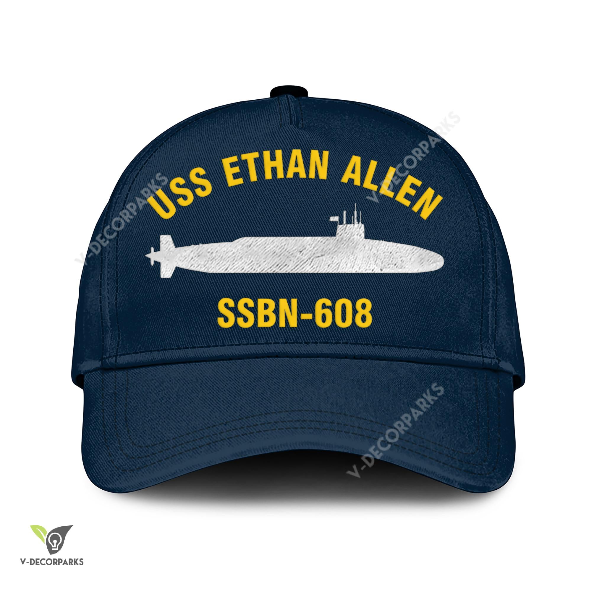 Uss Ethan Allen Ssbn-608 Classic Baseball Cap Gift For Navy Veteran ...