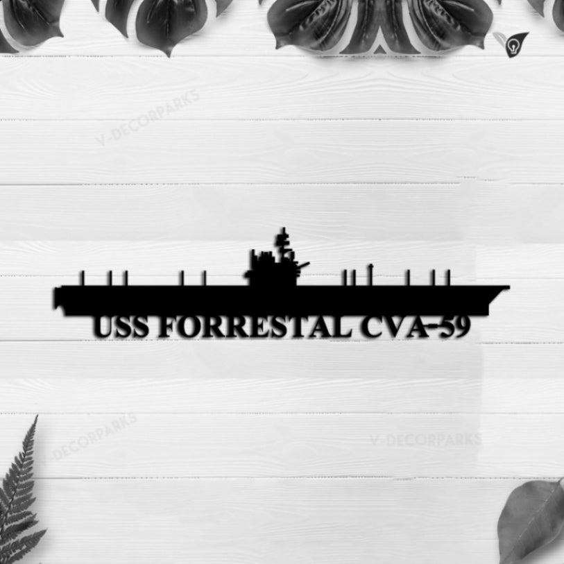 Personalized Uss Forrestal Cva-59 Metal Wall Art, Custom Us Navy Ships ...