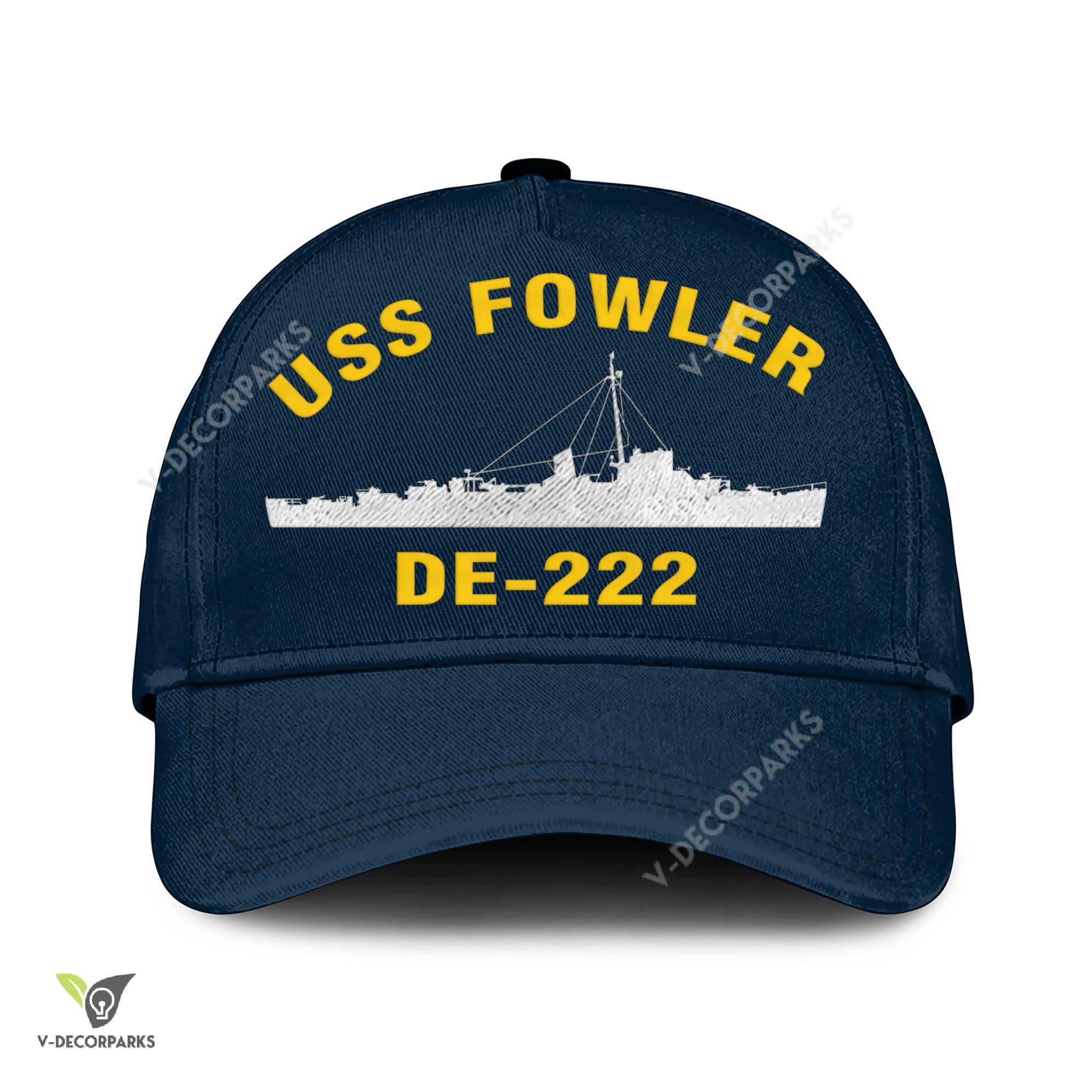 Uss Fowler De-222 Classic Baseball Cap Gift For Navy Veteran, Custom ...