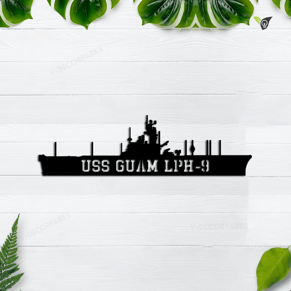 Uss Guam Lph-9 Metal Wall Art, Custom Us Navy Ships Metal Sign, Metal ...