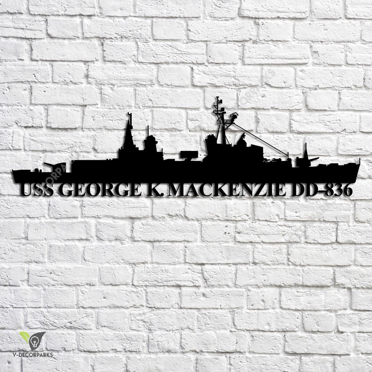 Uss George K. Mackenzie Dd-836 Navy Ship Metal Art, Navy Ships ...