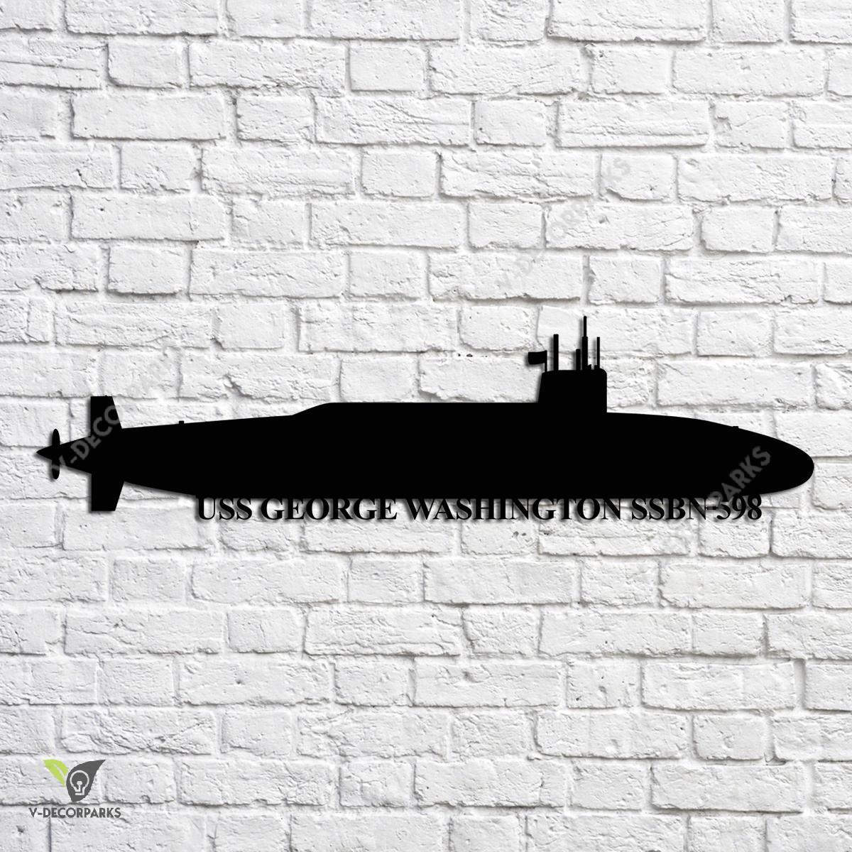 Uss George Washington Ssbn-598 Navy Ship Metal Art, Navy Ships ...