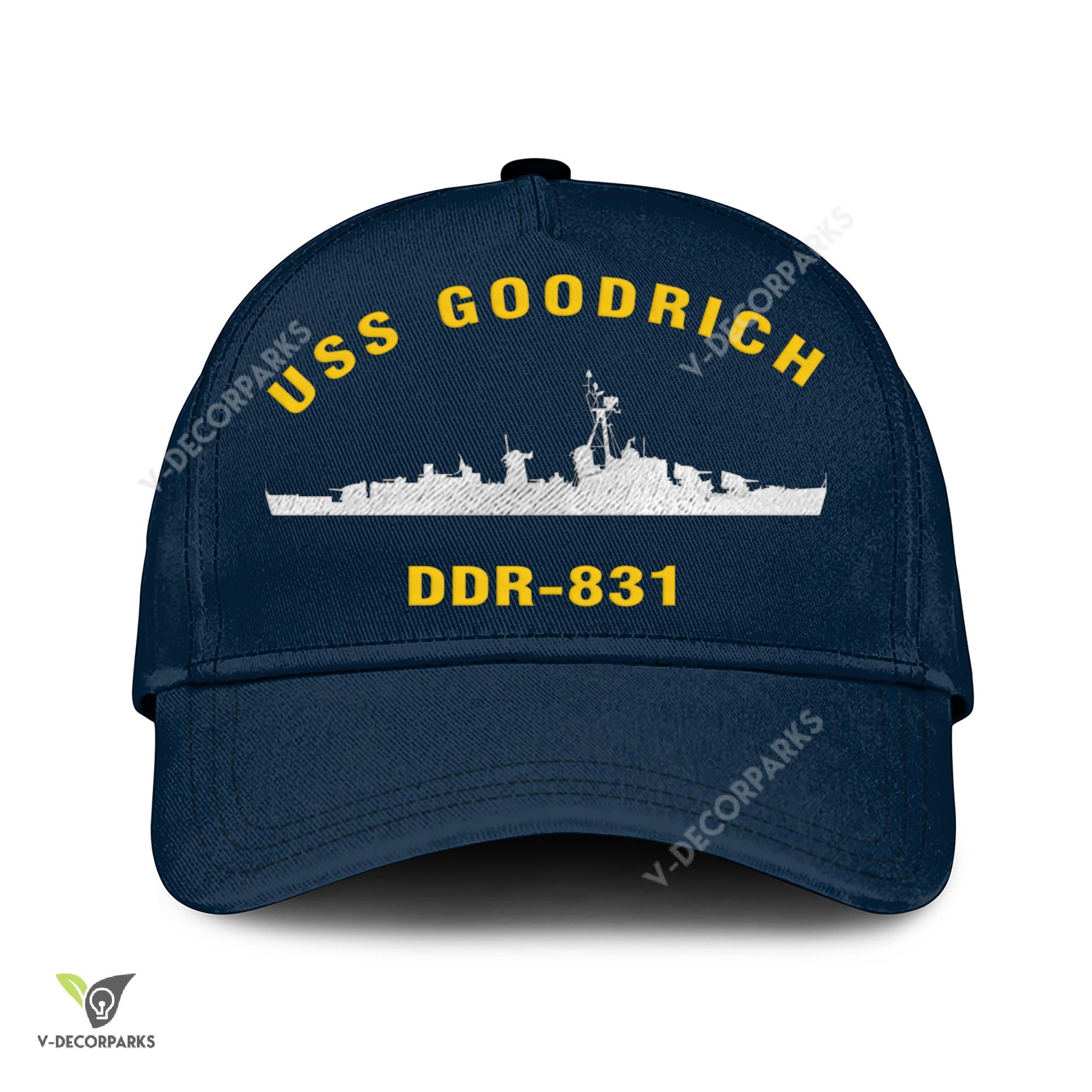 Uss Goodrich Ddr-831 Classic Baseball Cap Gift For Navy Veteran, Custom ...