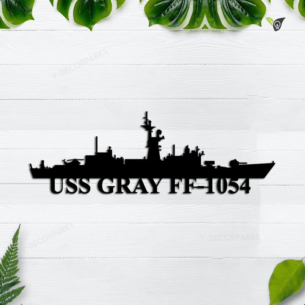 Uss Gray Ff-1054 Metal Wall Art, Custom Us Navy Ships Metal Sign, Metal ...