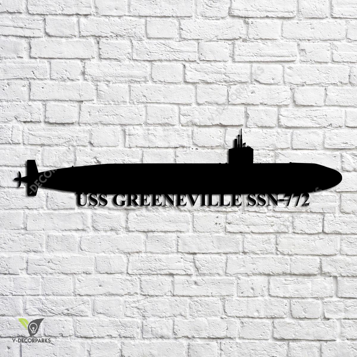 Uss Greeneville Ssn-772 Navy Ship Metal Art, Navy Ships Silhouette ...
