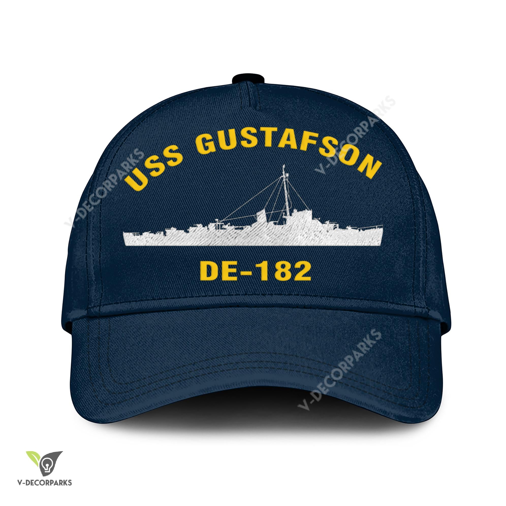 Uss Gustafson De-182 Classic Baseball Cap Gift For Navy Veteran, Custom ...