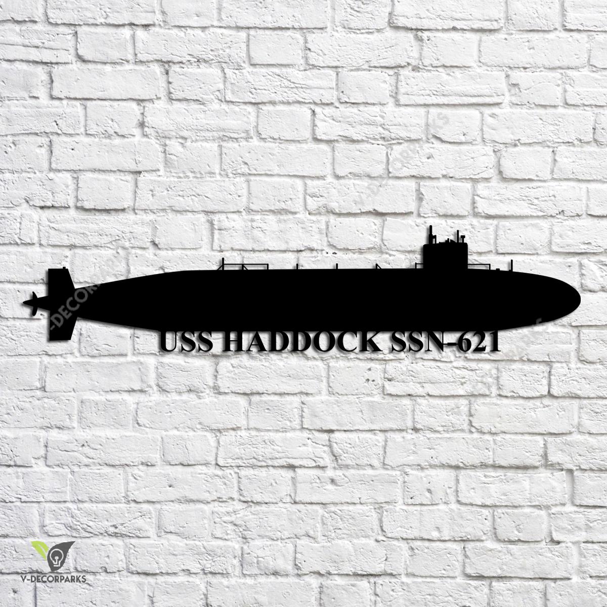 Uss Haddock Ssn-621 Navy Ship Metal Art, Navy Ships Silhouette Metal ...