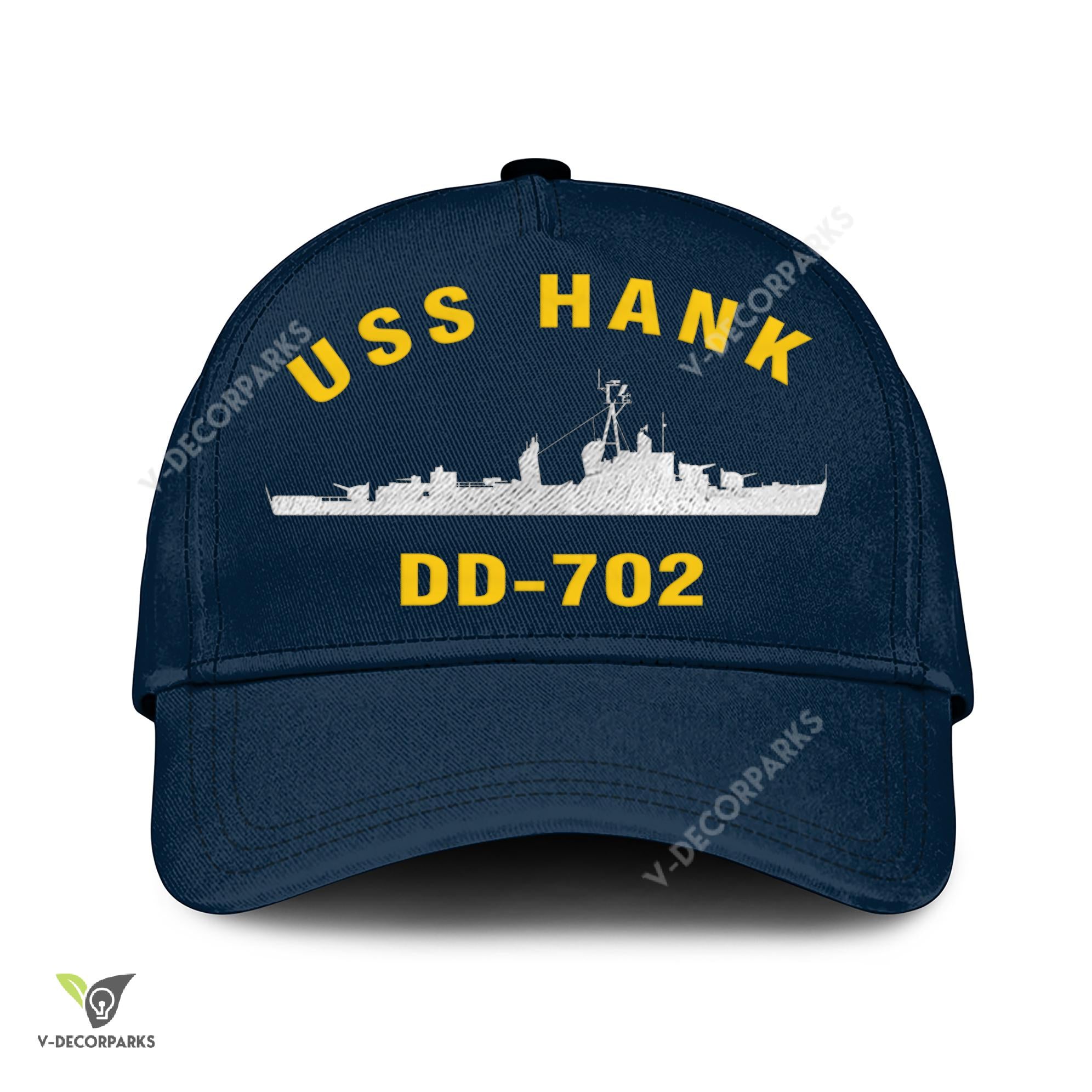 Uss Hank Dd-702 Classic Baseball Cap Gift For Navy Veteran, Custom ...