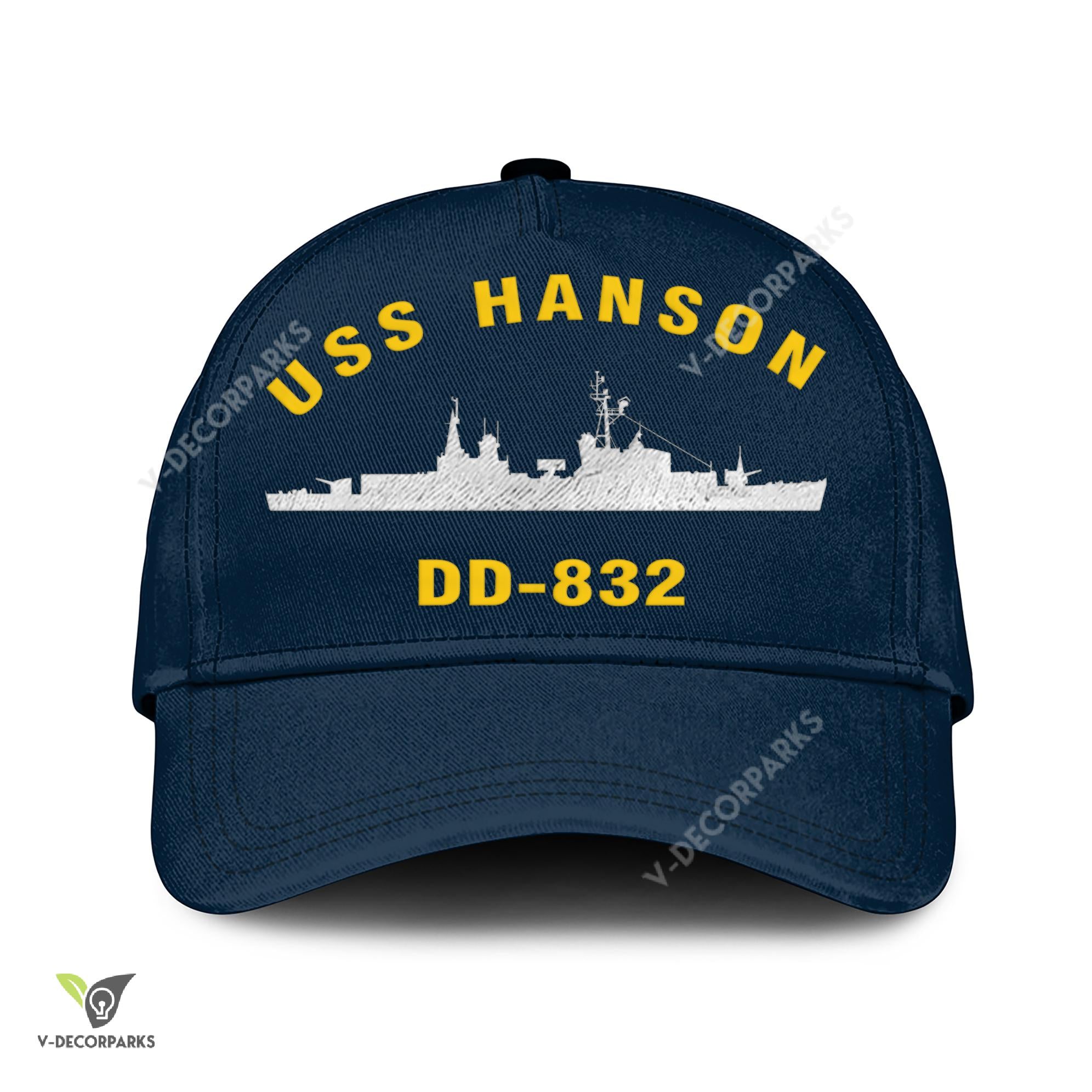 Uss Hanson Dd-832 Classic Baseball Cap Gift For Navy Veteran, Custom ...