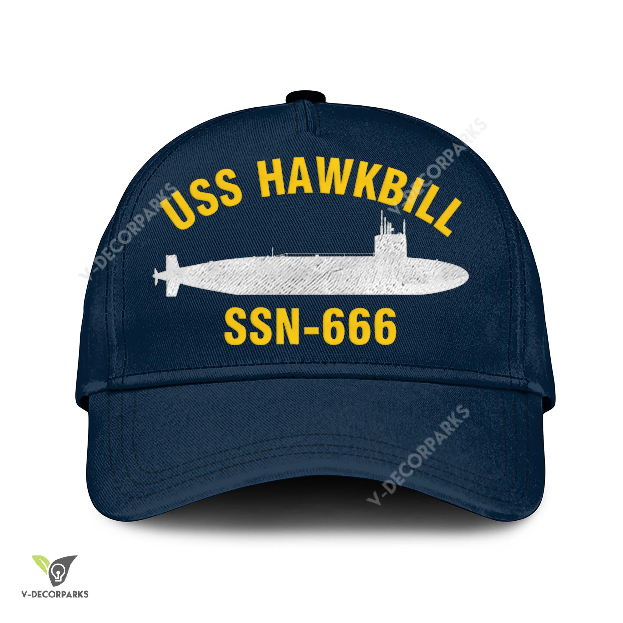 Uss Hawkbill Ssn-666 Classic Baseball Cap Gift For Navy Veteran, Custom ...