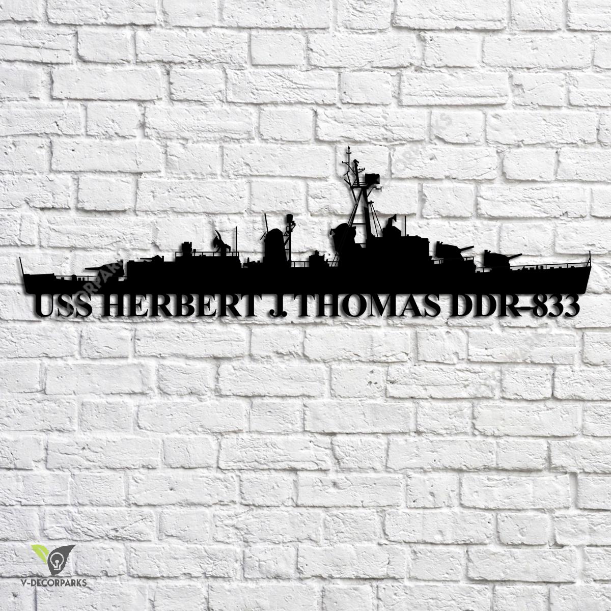 Uss Herbert J. Thomas Ddr-833 Navy Ship Metal Art, Navy Ships ...