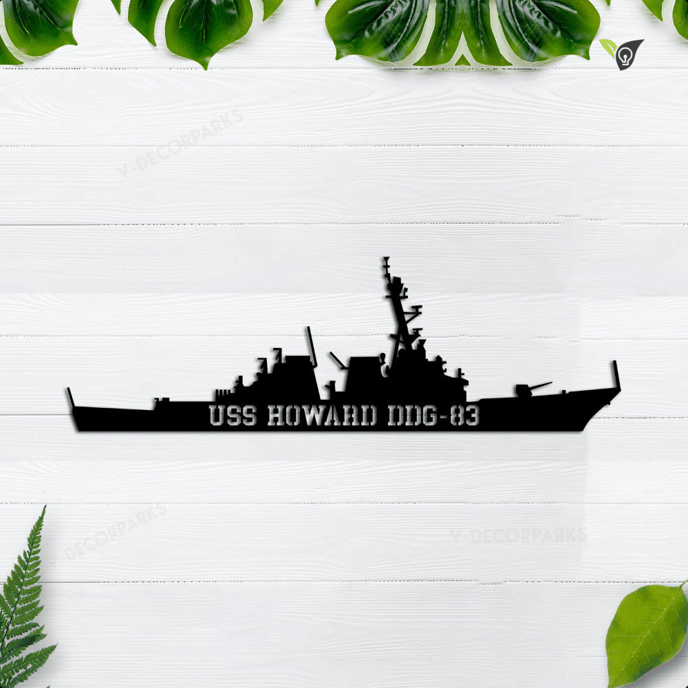 Uss Howard Ddg-83 Metal Wall Art, Custom Us Navy Ships Metal Sign ...