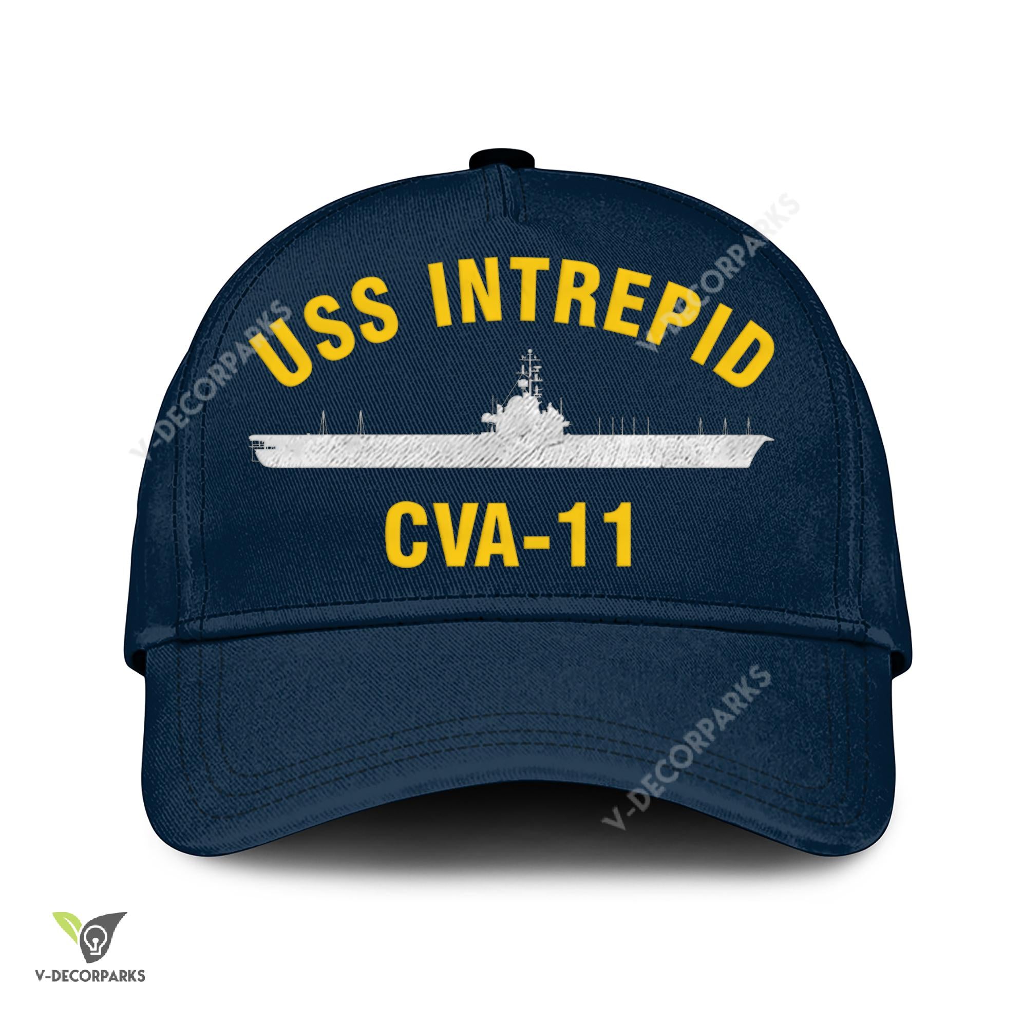 Uss Intrepid Cva-11 Classic Baseball Cap Gift For Navy Veteran, Custom ...