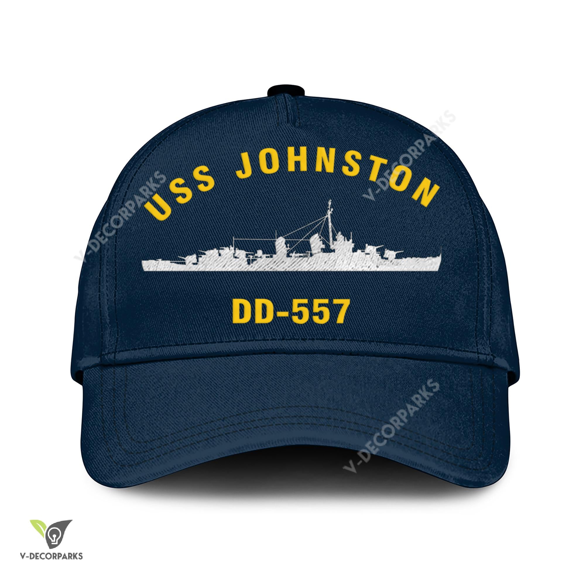 Uss Johnston Dd-557 Classic Baseball Cap Gift For Navy Veteran, Custom Print/embroidered Us Navy ...