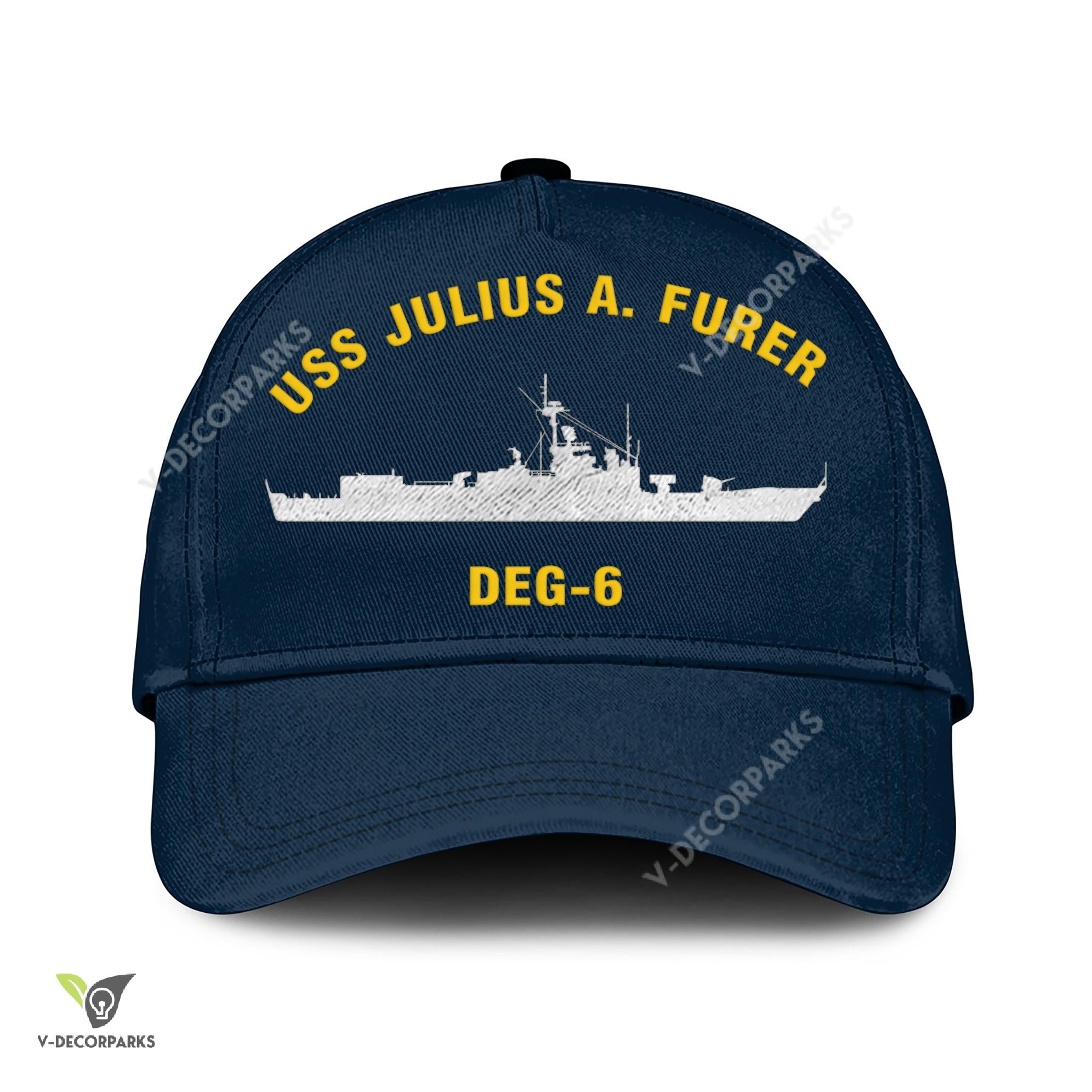 Uss Julius A. Furer Deg-6 Classic Baseball Cap Gift For Navy Veteran ...