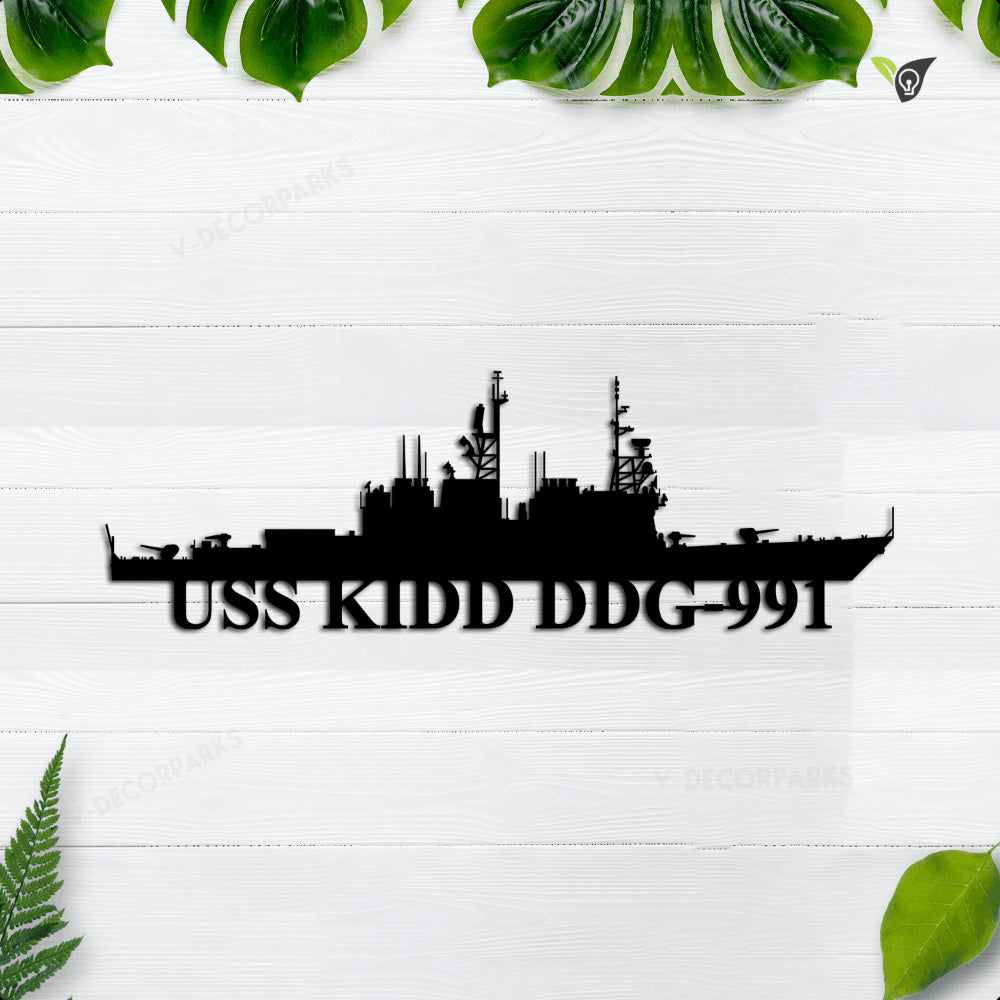 Uss Kidd Ddg-991 Navy Ships Metal Sign, Navy Veterans Gift, Navy Gifts ...