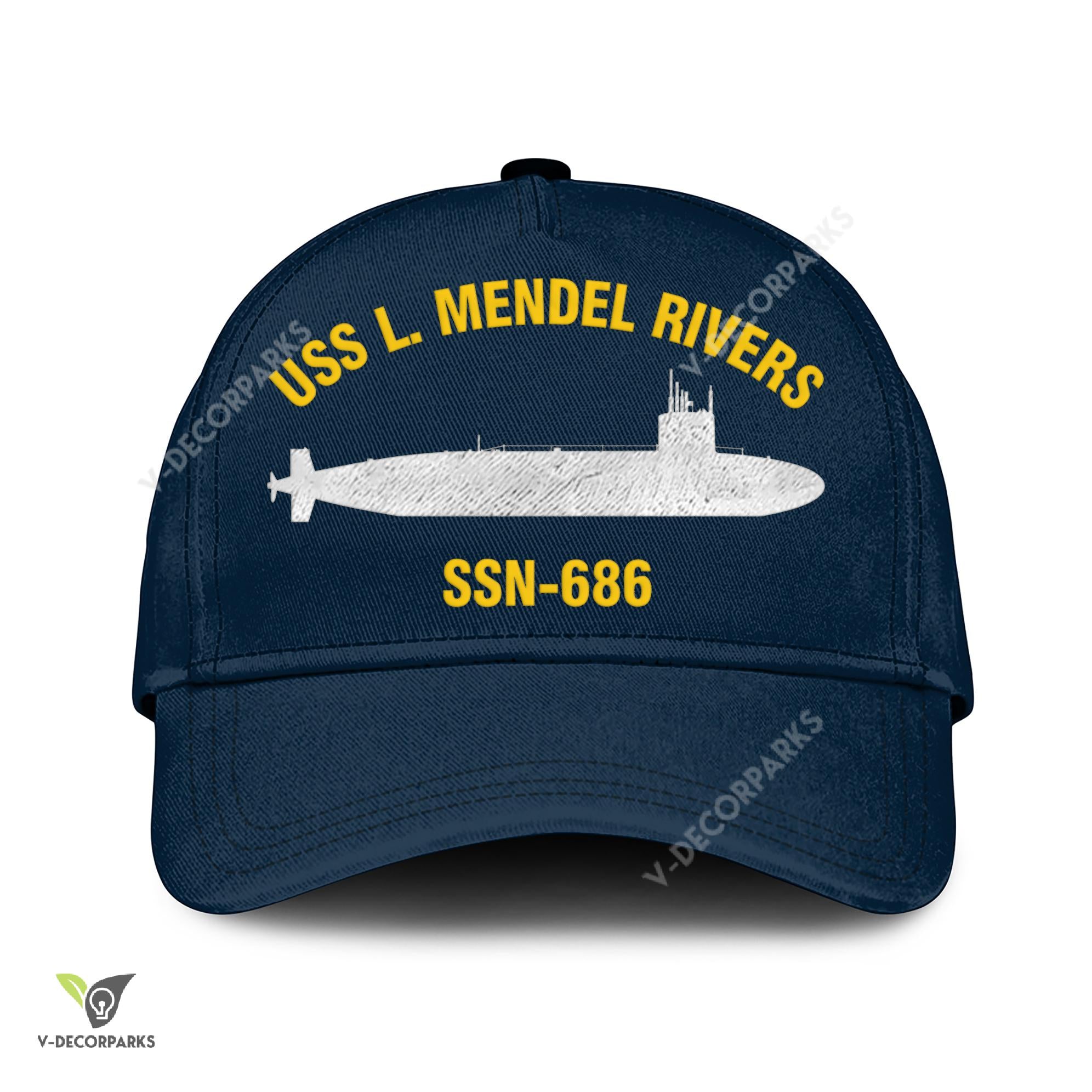 Uss L. Mendel Rivers Ssn-686 Classic Baseball Cap Gift For Navy Veteran ...