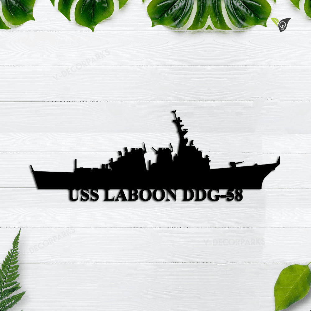 Personalized Uss Laboon Ddg-58 Metal Wall Art, Custom Us Navy Ships ...