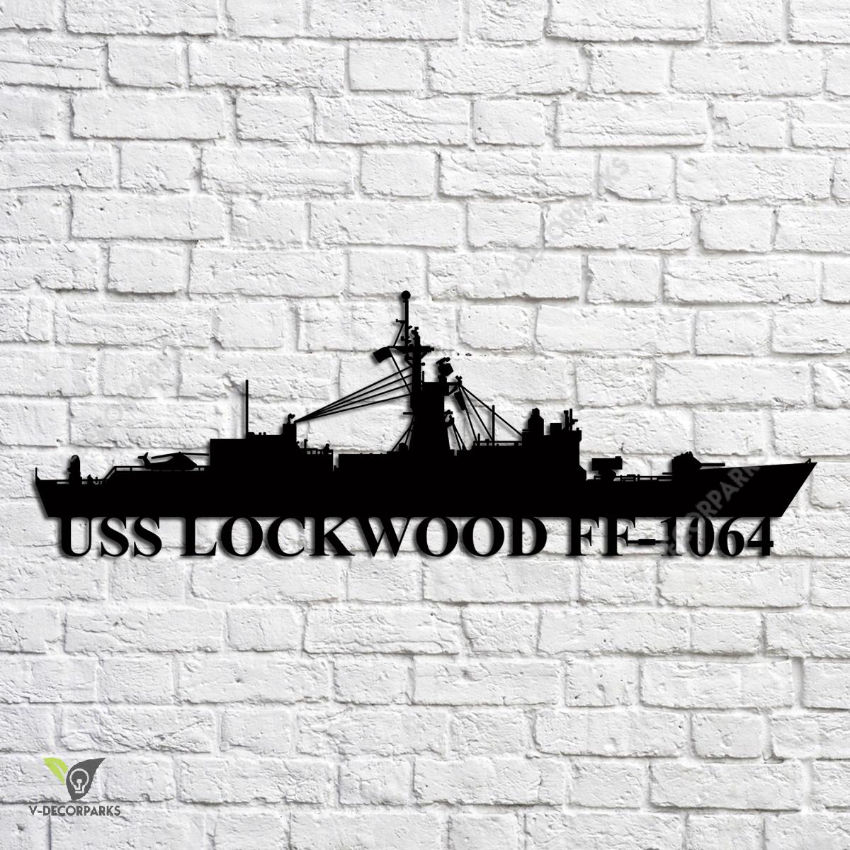 Uss Lockwood Ff-1064 Navy Ship Metal Art, Navy Ships Silhouette Metal ...