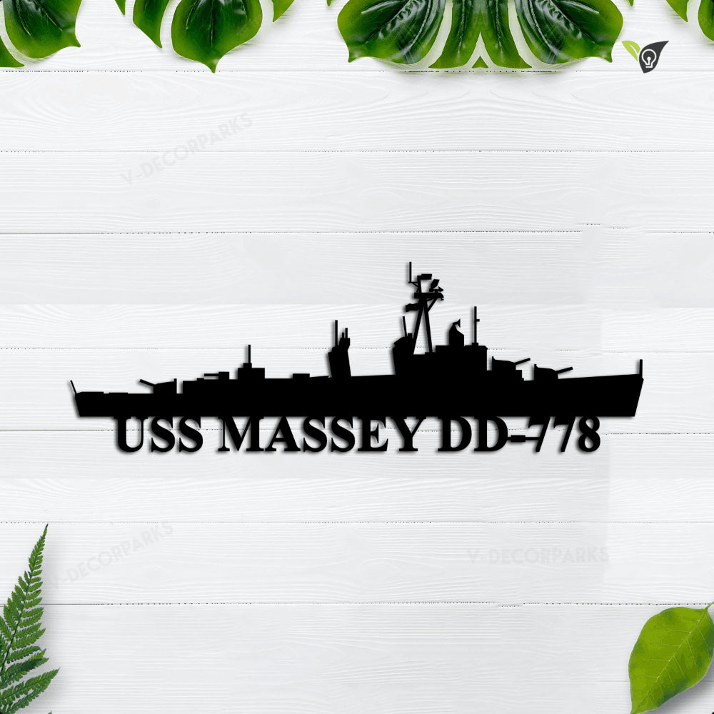 Personalized Uss Massey Dd-778 Metal Wall Art, Custom Us Navy Ships ...