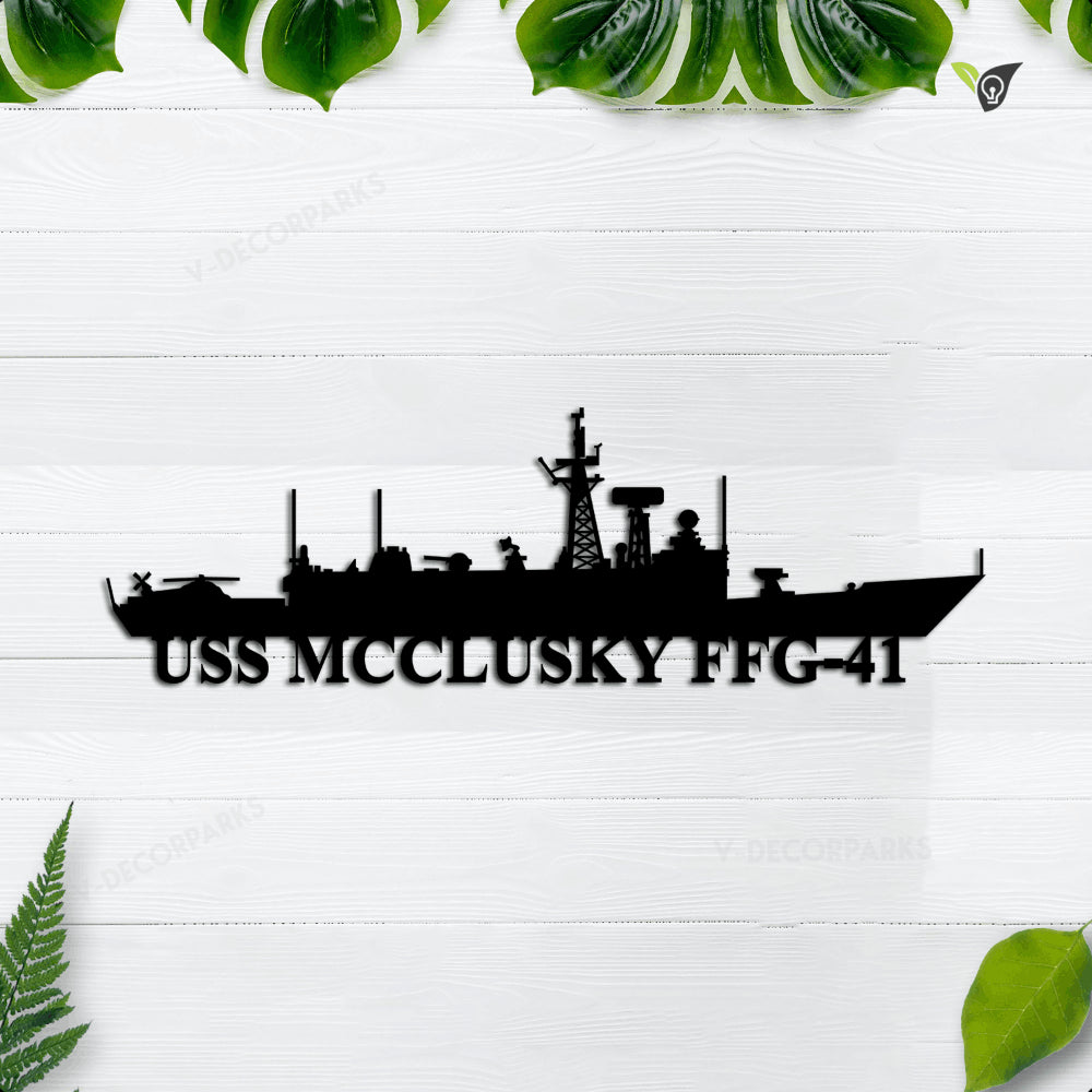 Uss Mcclusky Ffg-41 Metal Wall Art, Custom Us Navy Ships Metal Sign ...