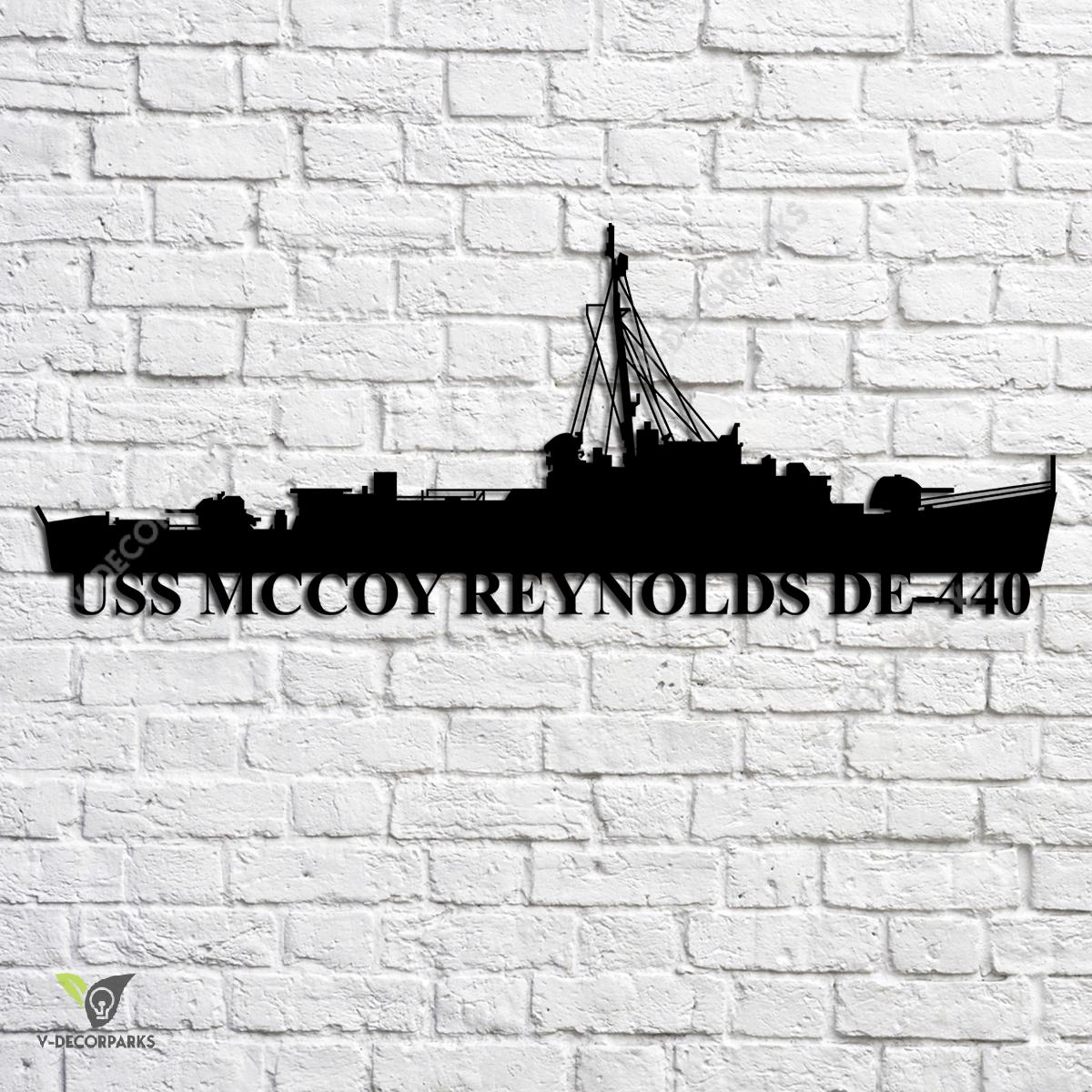 Uss Mccoy Reynolds De-440 Navy Ship Metal Art, Navy Ships Silhouette ...