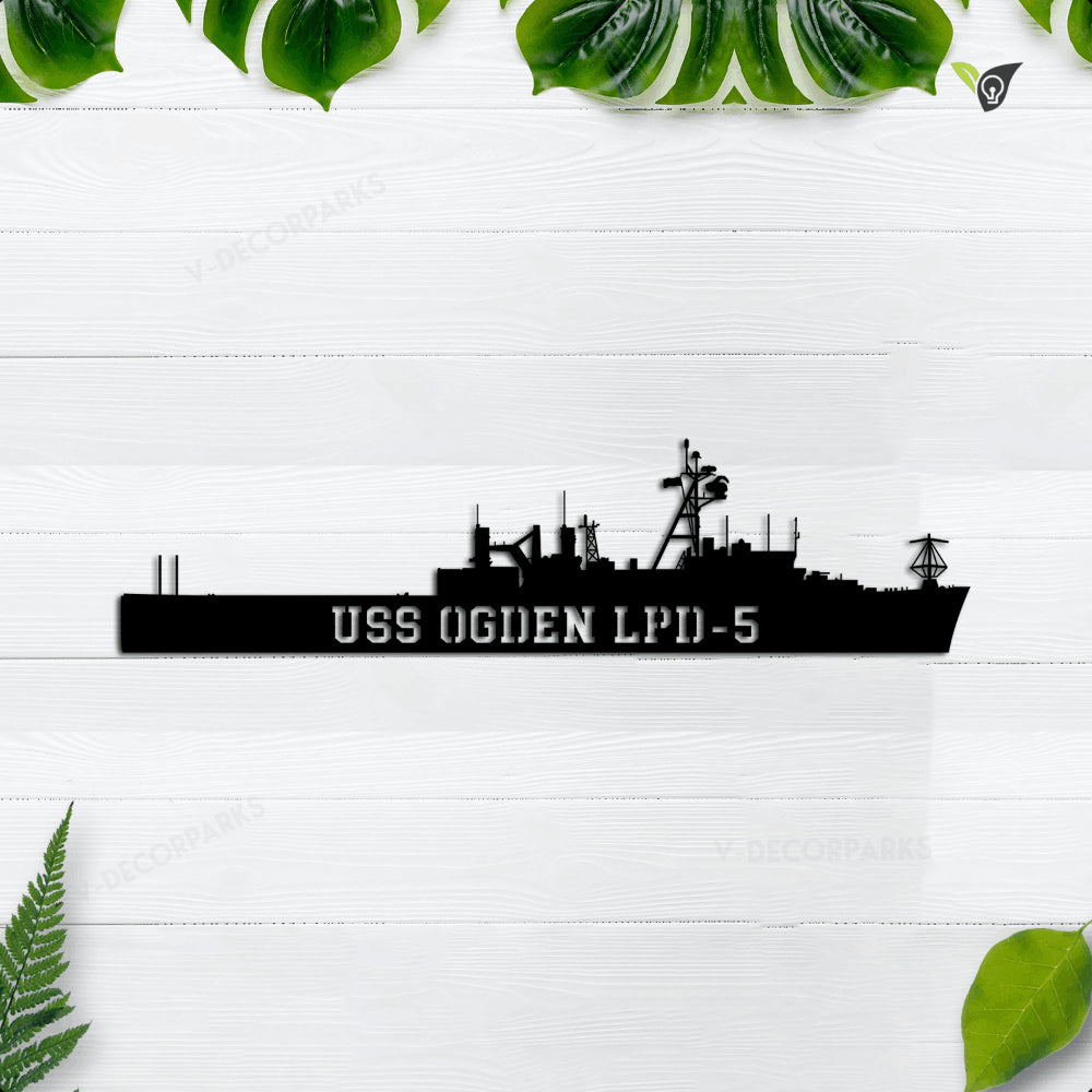 Uss Ogden-lpd-5 Metal Wall Art, Custom Us Navy Ships Metal Sign, Metal ...