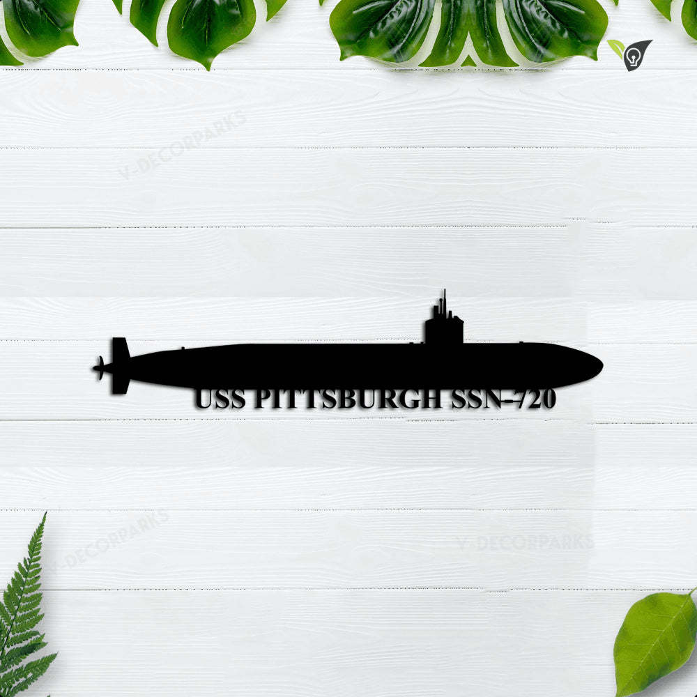 Personalized Submarine Uss Pittsburgh Ssn-720 Metal Wall Art, Custom ...