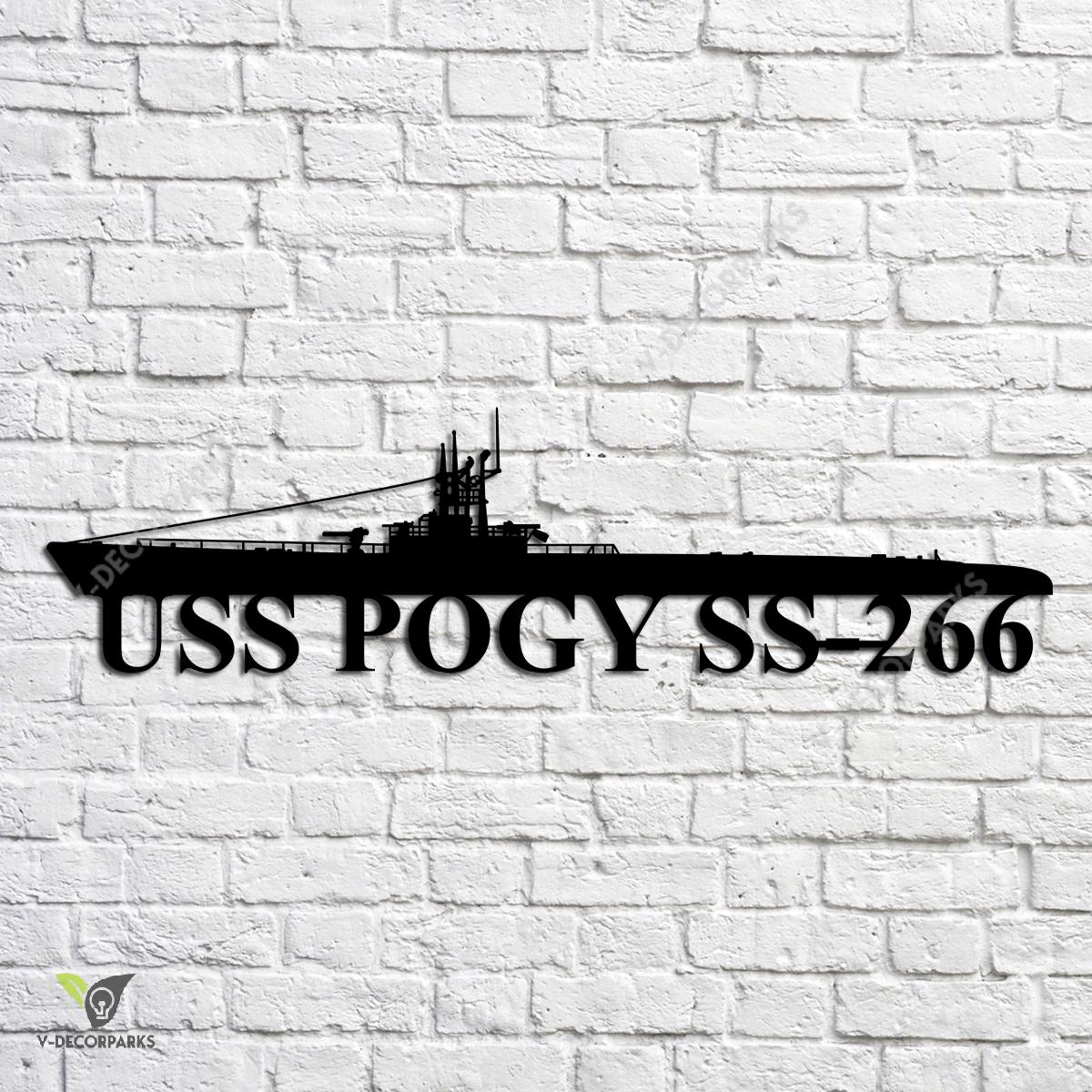 Uss Pogy Ss 266 Navy Ship Metal Art, Navy Ships Silhouette Metal Gift ...
