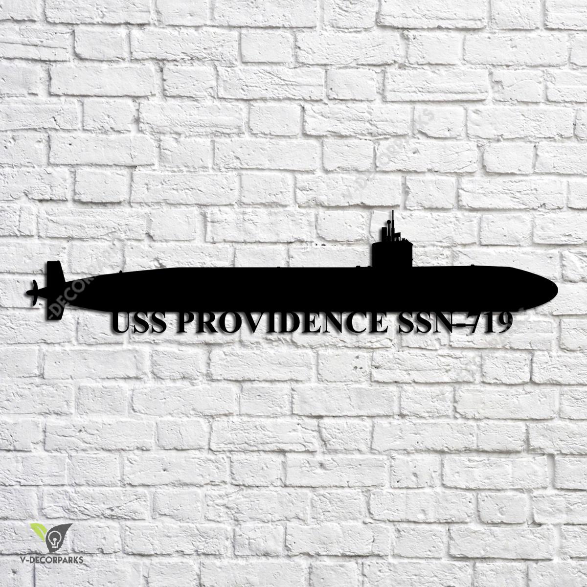 Uss Providence Ssn-719 Navy Ship Metal Art, Navy Ships Silhouette Metal ...