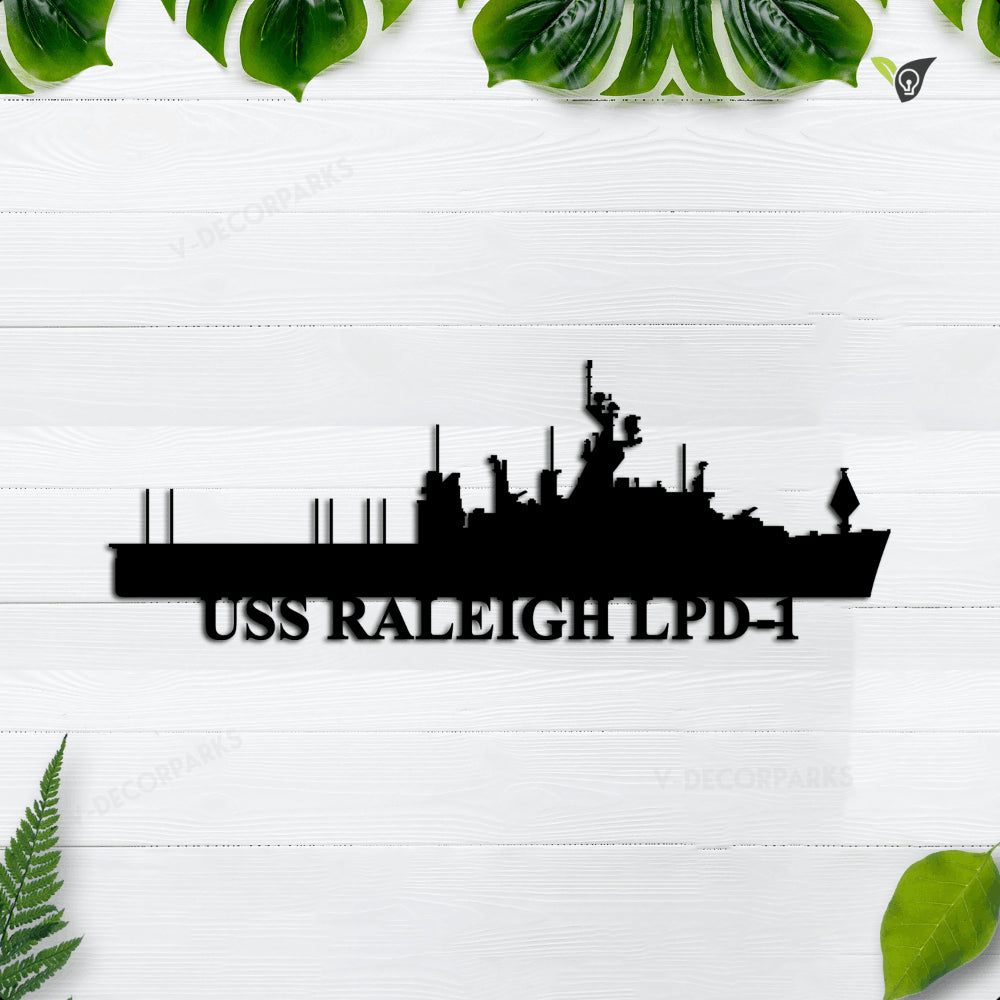 Uss Raleigh Lpd-1 Metal Wall Art, Custom Us Navy Ships Metal Sign ...