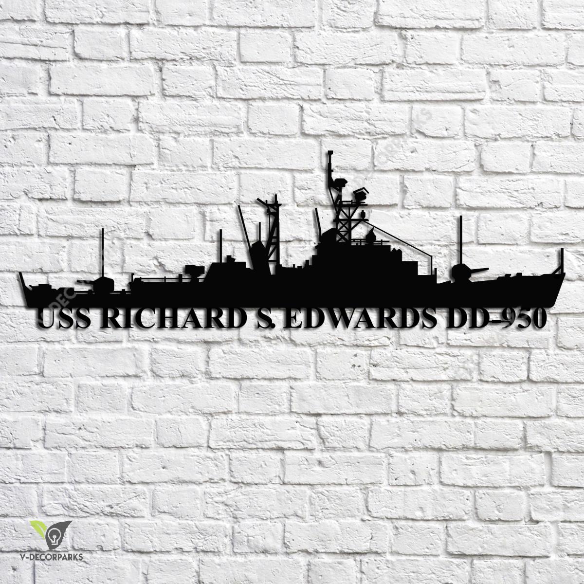 Uss Richard S. Edwards Dd-950 Navy Ship Metal Art, Navy Ships ...