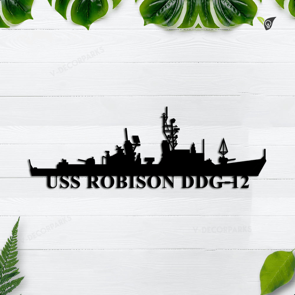 Uss Robison Ddg-12 Metal Wall Art, Custom Us Navy Ships Metal Sign ...
