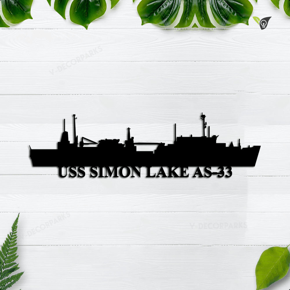 Uss Simon Lake As-33 Metal Wall Art, Custom Us Navy Ships Metal Sign ...