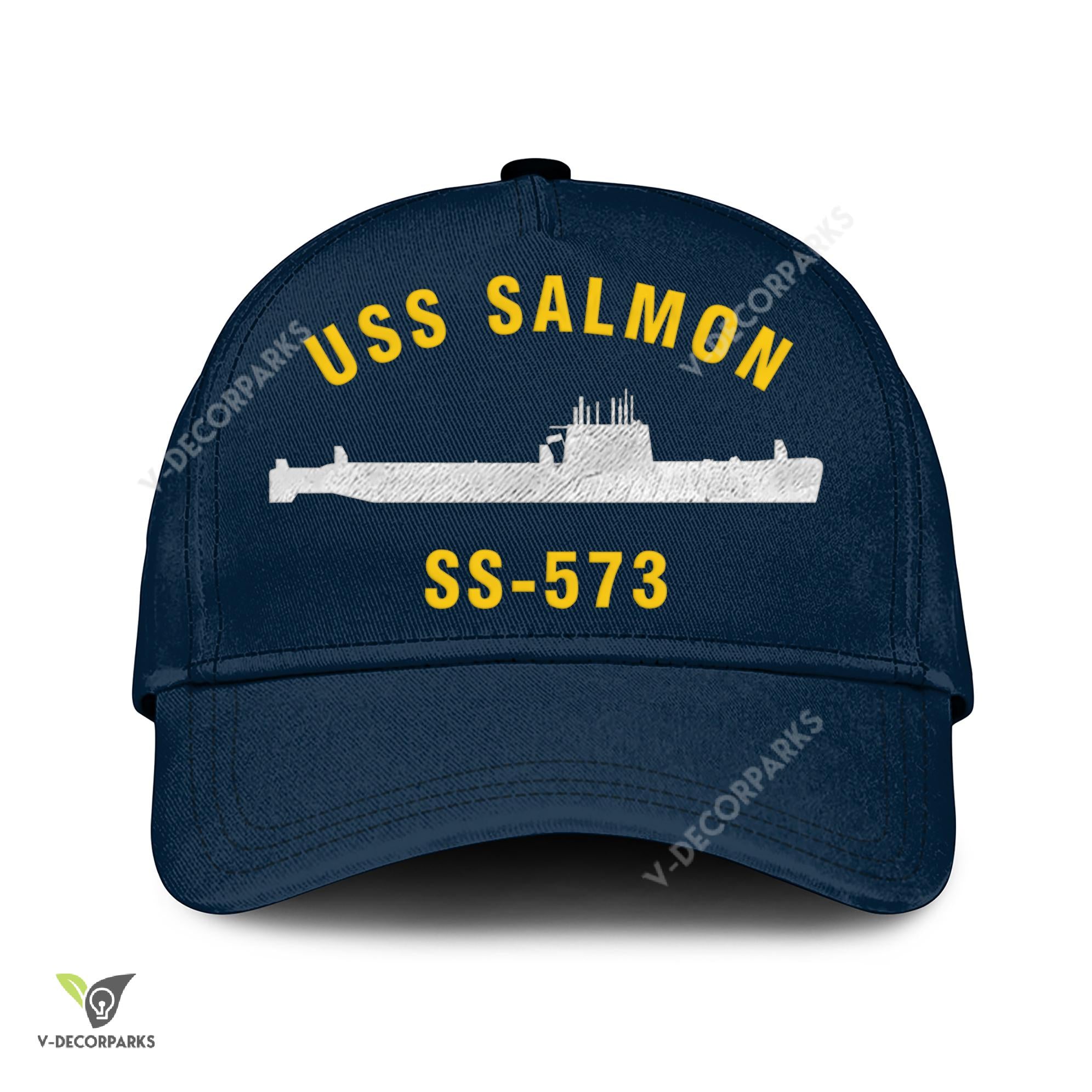 Uss Salmon Ss-573 Classic Baseball Cap Gift For Navy Veteran, Custom ...