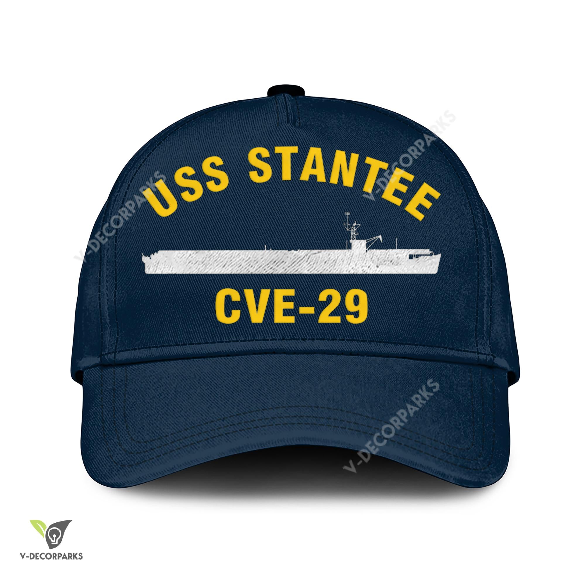 Uss Santee Cve-29 Classic Baseball Cap Gift For Navy Veteran, Custom ...