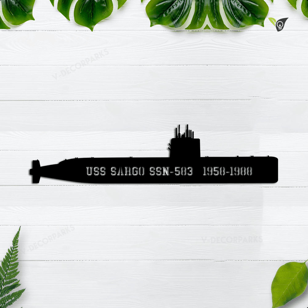 Personalized Submarine Uss Sargo Ssn-583 Metal Wall Art, Custom Us Navy ...