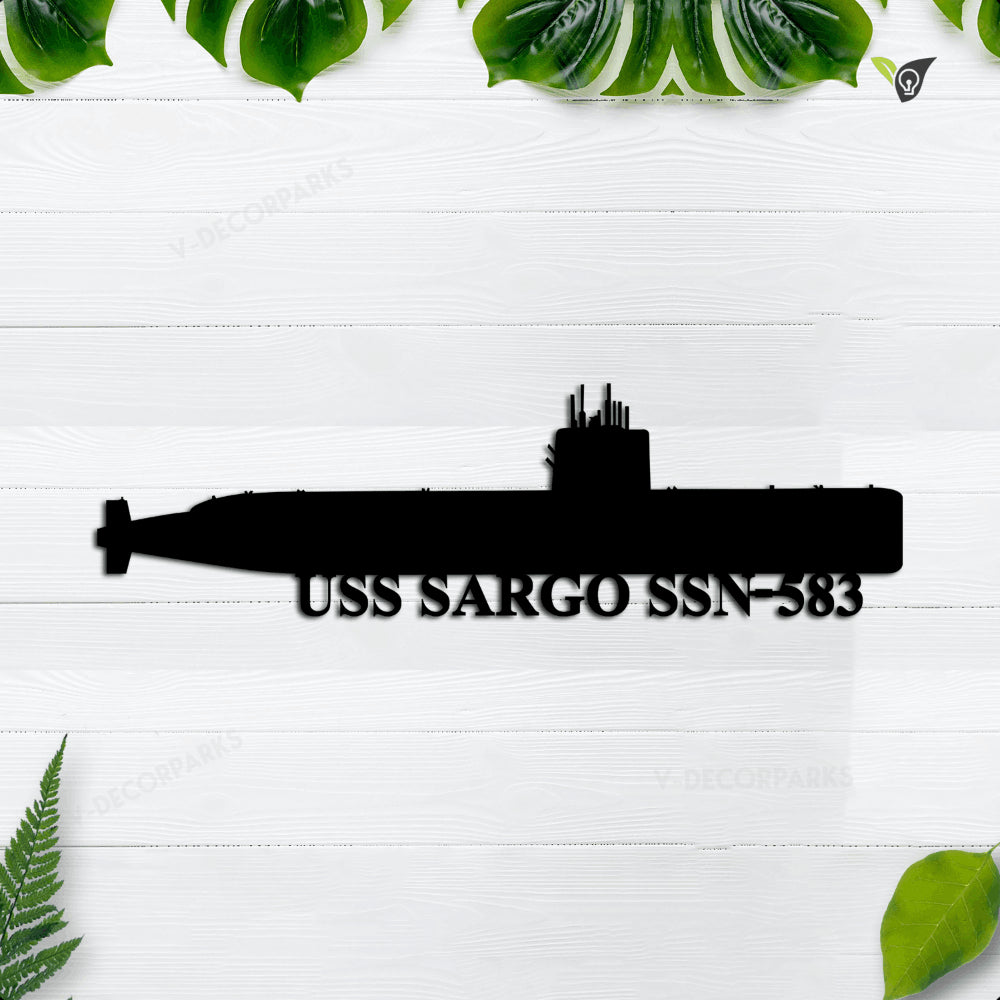 Personalized Submarine Uss Sargo Ssn-583 Metal Wall Art, Custom Us Navy ...