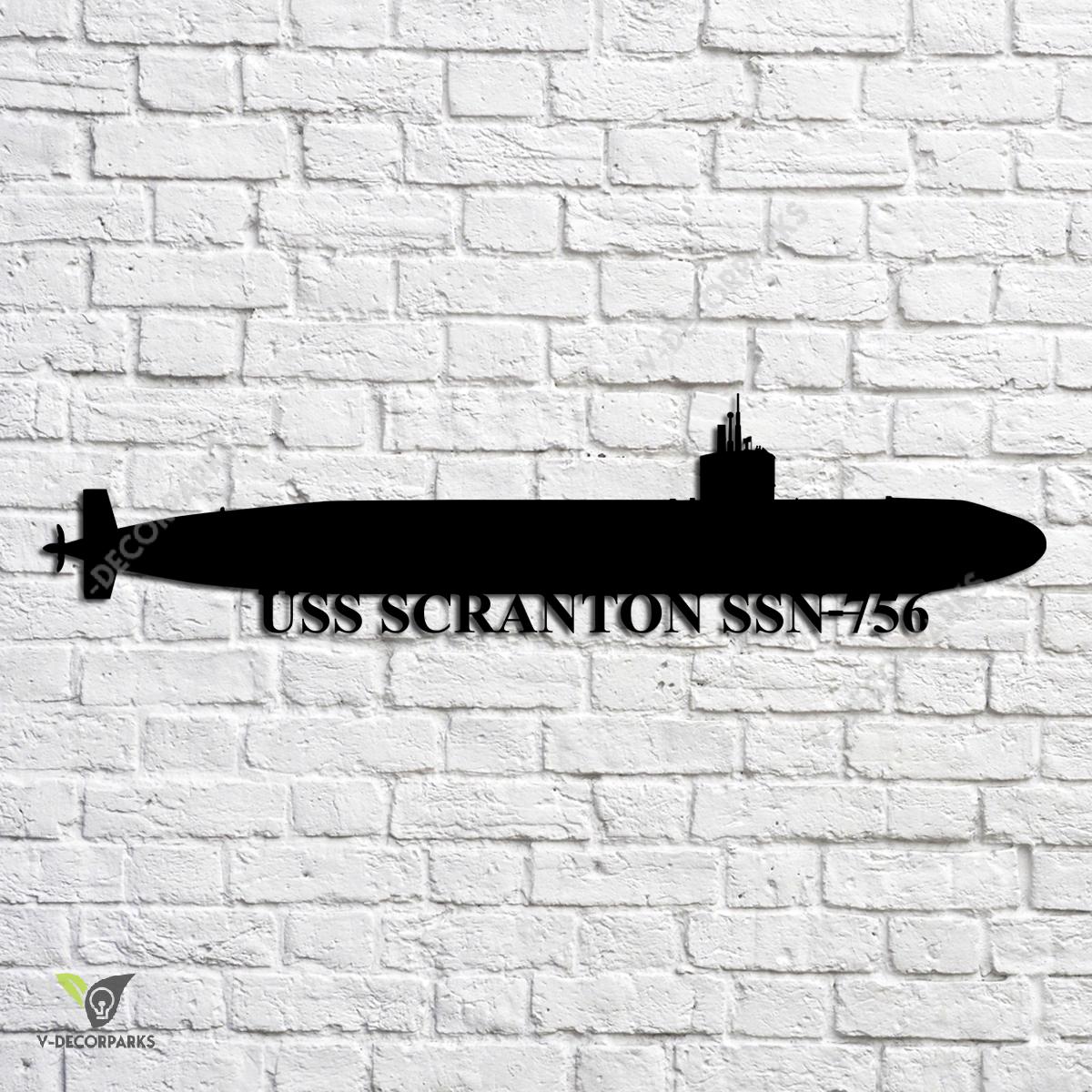 Uss Scranton Ssn-756 Navy Ship Metal Art, Navy Ships Silhouette Metal ...