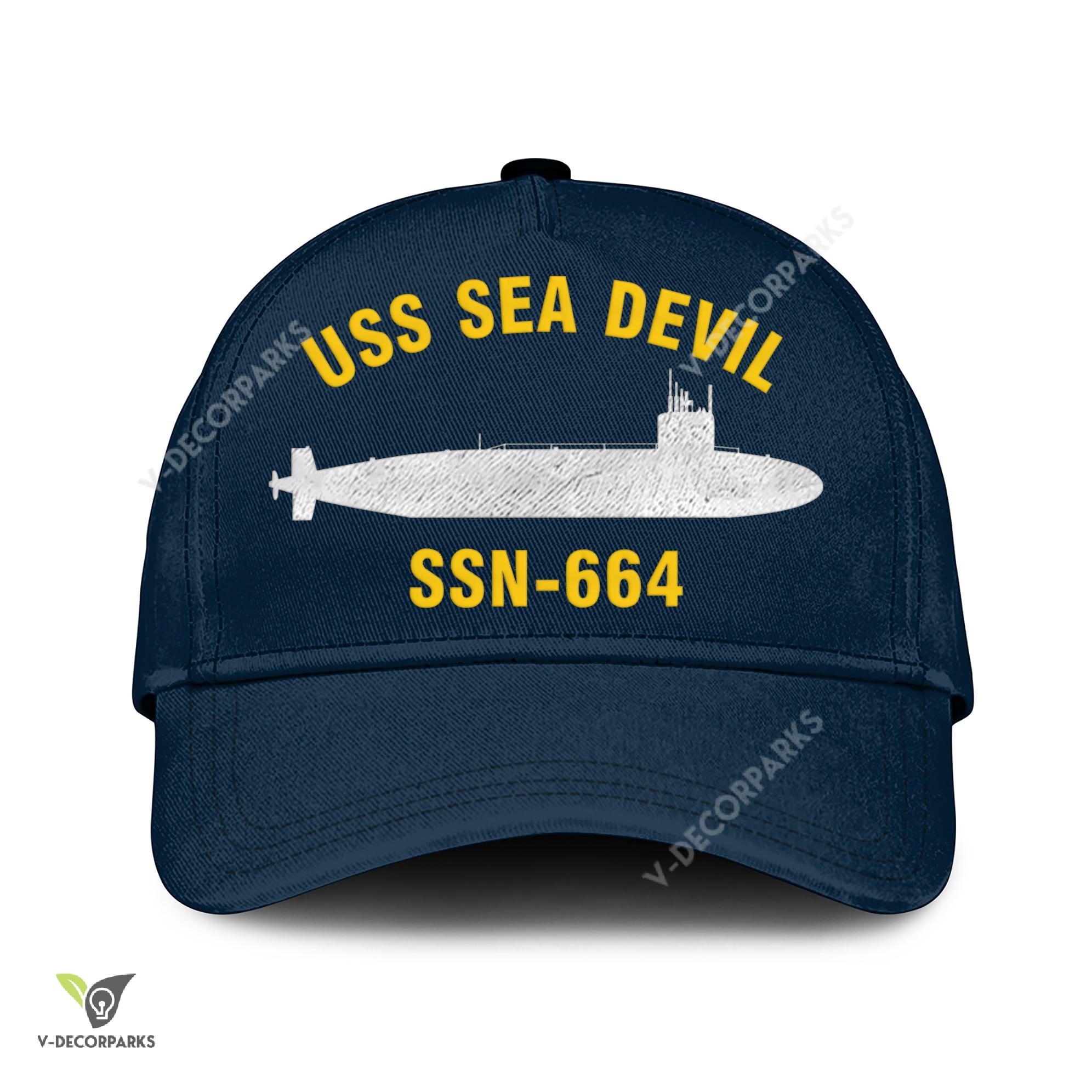 Uss Sea Devil Ssn-664 Classic Baseball Cap Gift For Navy Veteran ...