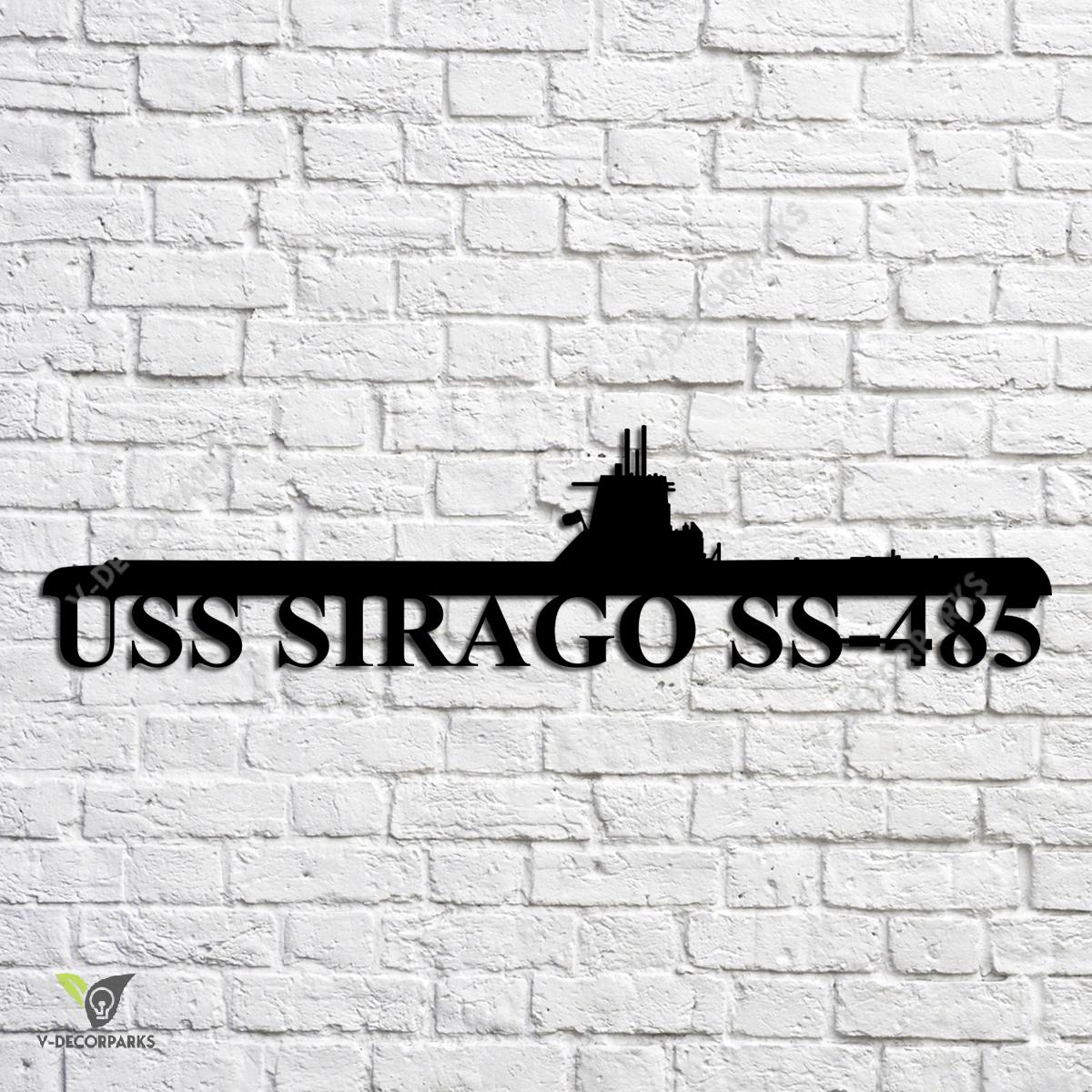 Uss Sirago Ss-485 Navy Ship Metal Art, Navy Ships Silhouette Metal Gift ...