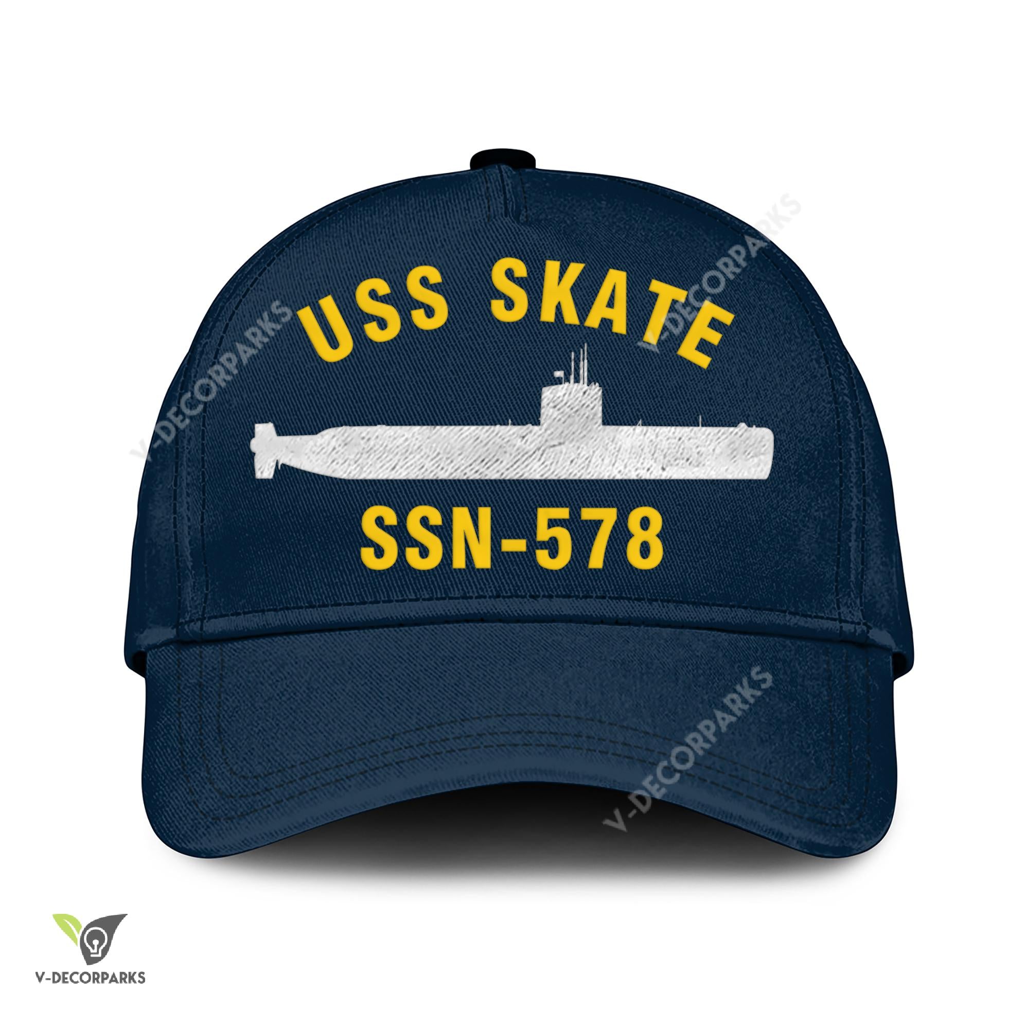 Uss Skate Ssn-578 Classic Baseball Cap Gift For Navy Veteran, Custom ...