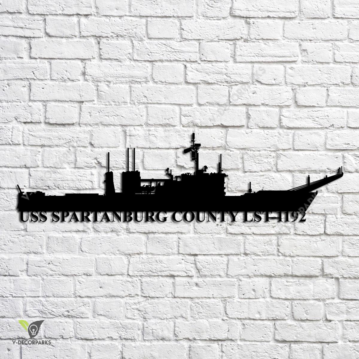 Uss Spartanburg County Lst-1192 Navy Ship Metal Art, Navy Ships ...